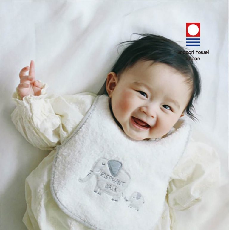 【kontex】今治有機棉圍兜口水巾-Fluffy系列綿羊/大象 (品牌直送) - SearchingC