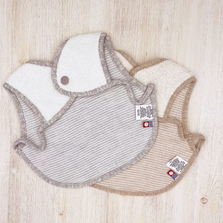 【kontex】今治有機棉圍兜口水巾-Fluffy系列綿羊/大象 (品牌直送) - SearchingC