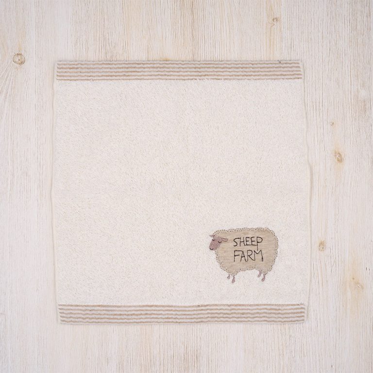 【kontex】今治有機棉萬用小方巾-Fluffy系列綿羊/大象 (品牌直送) - SearchingC