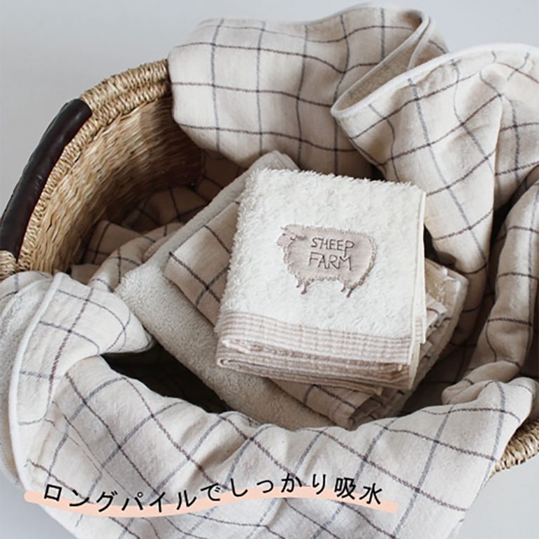 【kontex】今治有機棉萬用小方巾-Fluffy系列綿羊/大象 (品牌直送) - SearchingC
