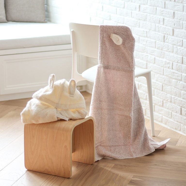 【kontex】今治Chouette系列連帽浴巾/毛巾禮盒 -兔子款 (品牌直送) - SearchingC