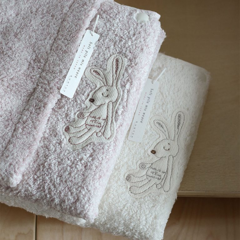 【kontex】今治Chouette系列連帽浴巾/毛巾禮盒 -兔子款 (品牌直送) - SearchingC
