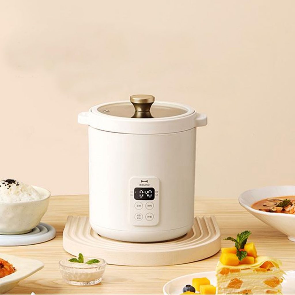 BRUNO 日式迷你復古電飯煲│1.2L│香港三腳插│飯煲│透明玻璃煲蓋│蝸居必備 - 平行進口貨 (品牌直送) - SearchingC