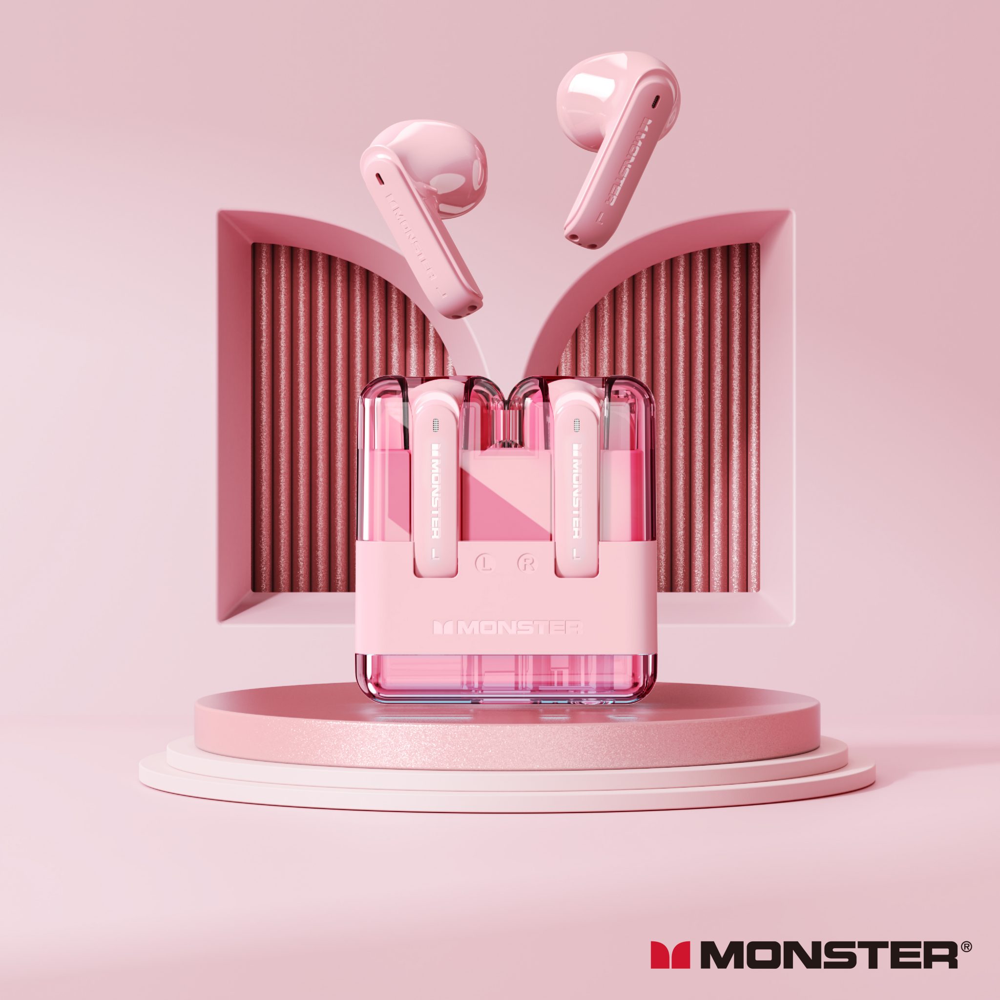 Monster Airmars XKT12 透明半入耳藍芽耳機 (品牌直送) - SearchingC