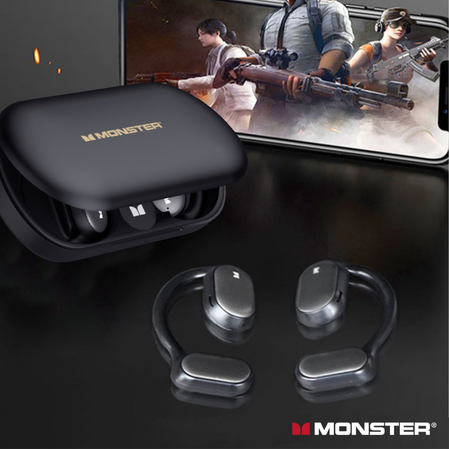 Monster Open Free AC100 掛耳式藍牙耳機 (品牌直送) - SearchingC