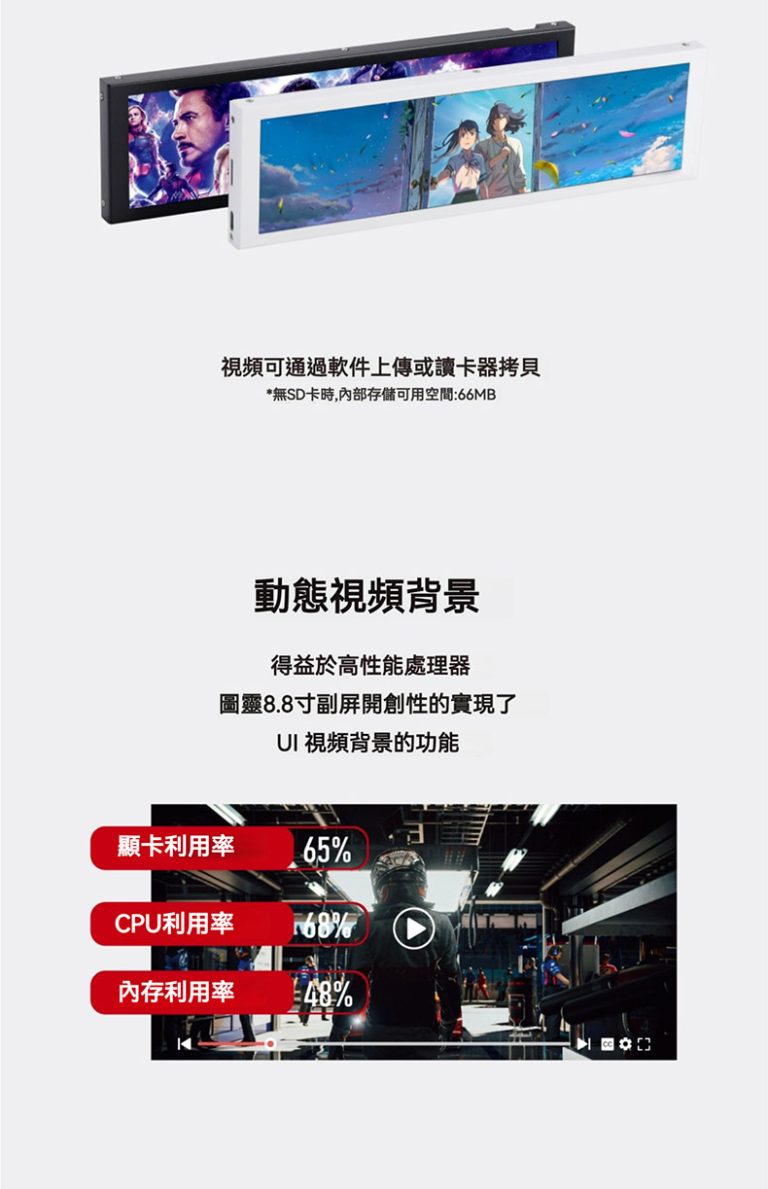 TURING SMART SCREEN 鋁合金8.8寸IPS TYPE-C智能副屏幕 (品牌直送) - SearchingC